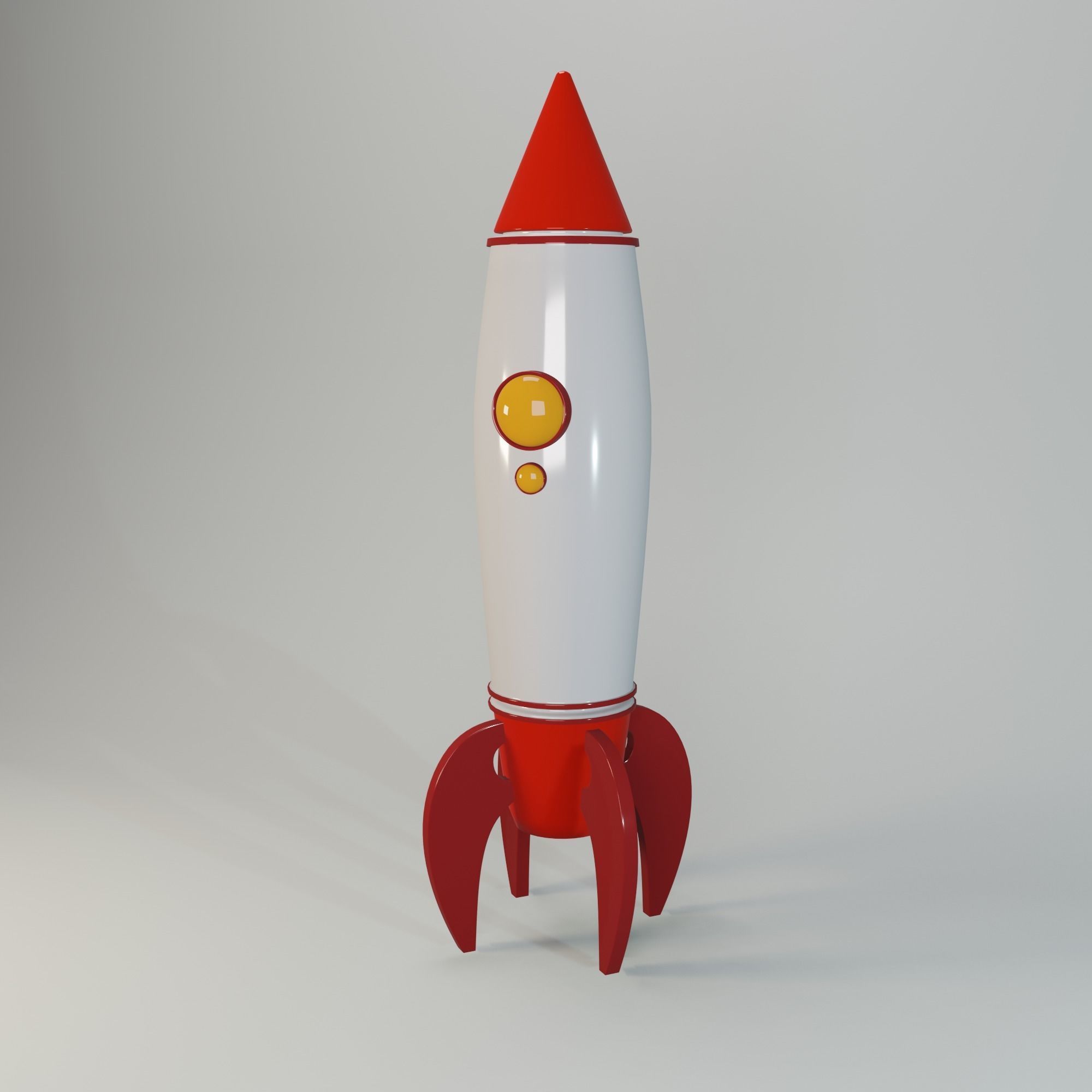 Rocket cartoon free 3D model | CGTrader