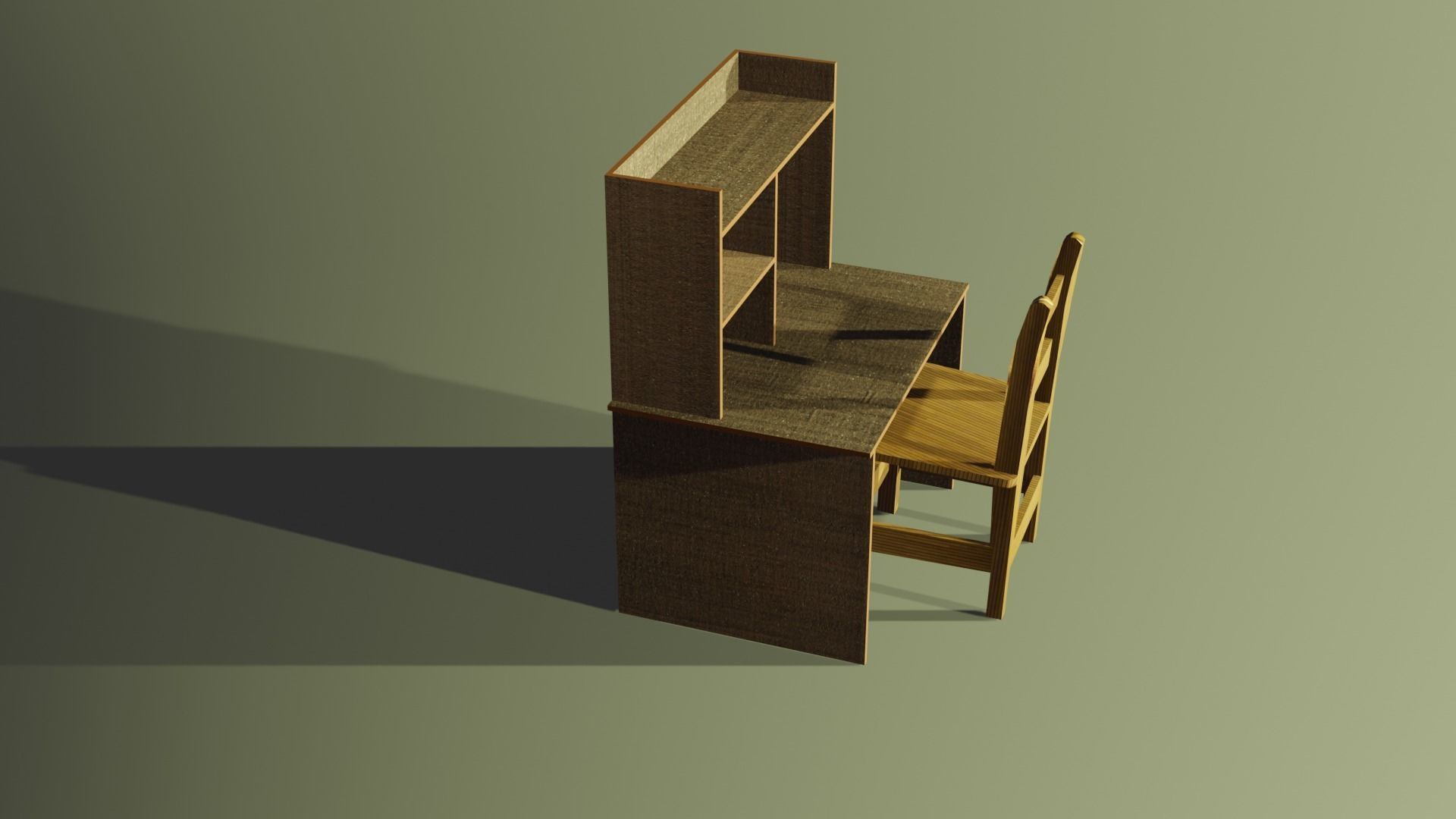 3d Study Table and Chair free VR / AR / low-poly 3D model | CGTrader