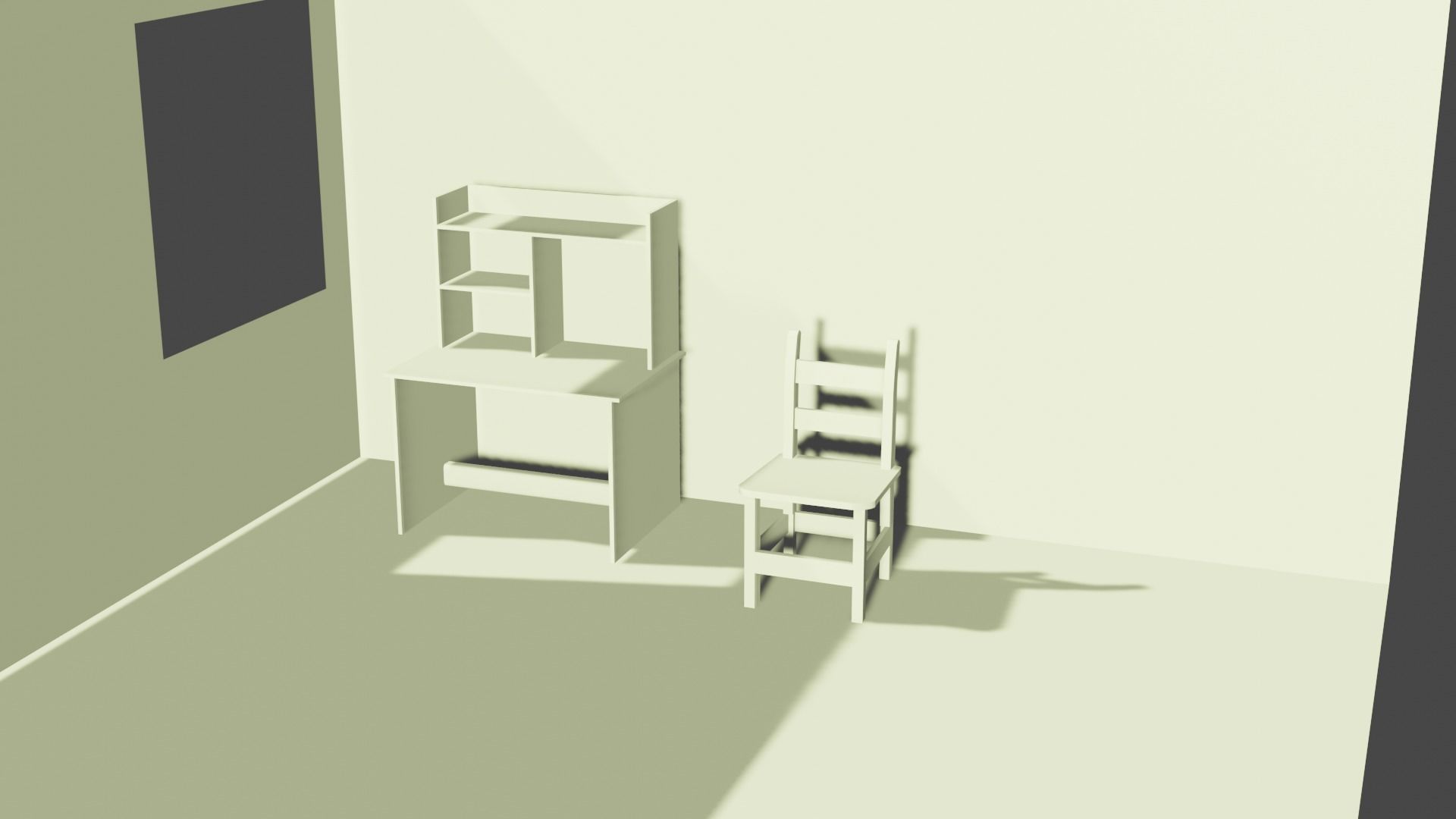 3d Study Table and Chair free VR / AR / low-poly 3D model | CGTrader