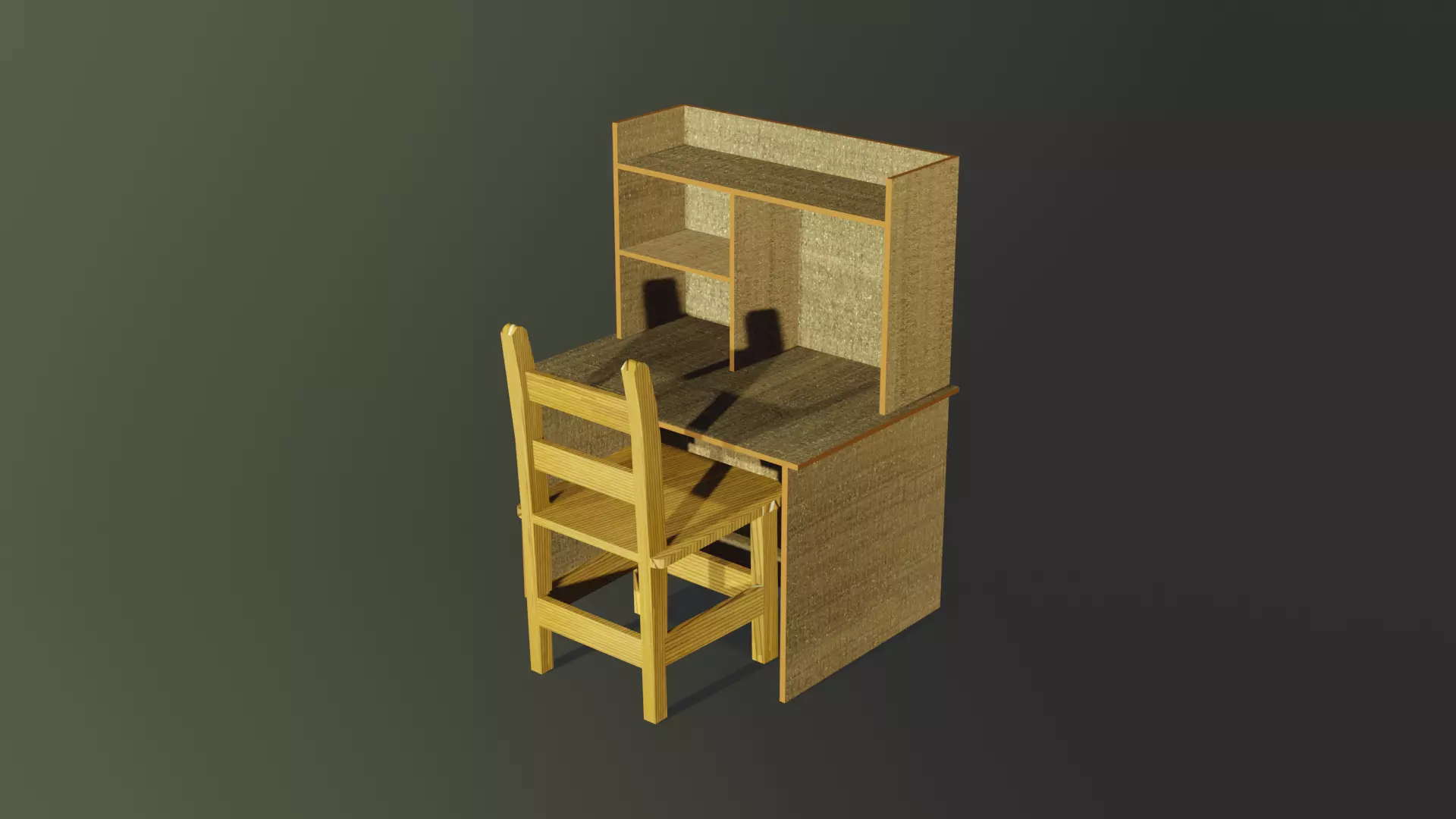 3d Study Table and Chair free VR / AR / low-poly 3D model | CGTrader