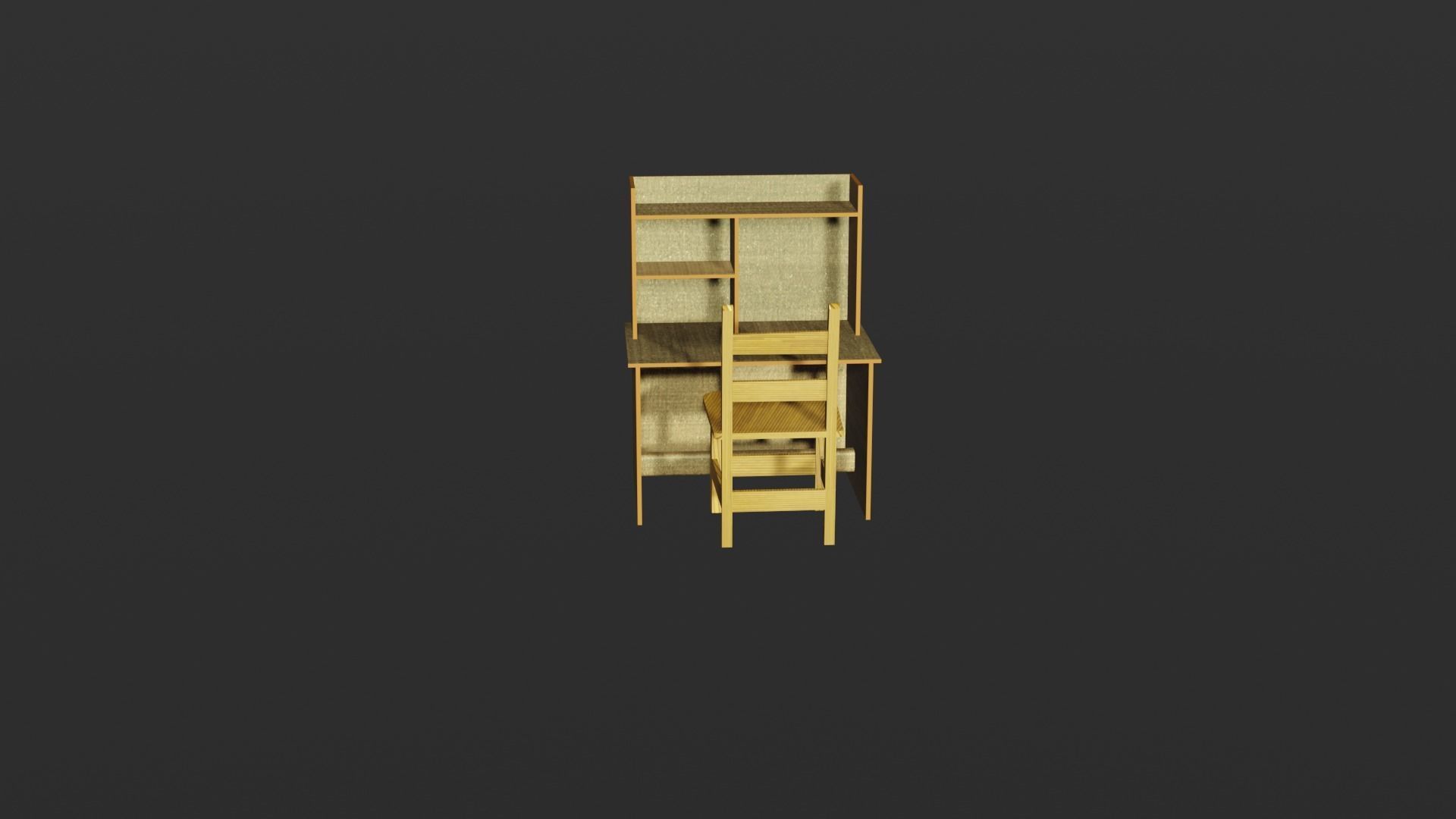 3d Study Table and Chair free VR / AR / low-poly 3D model | CGTrader