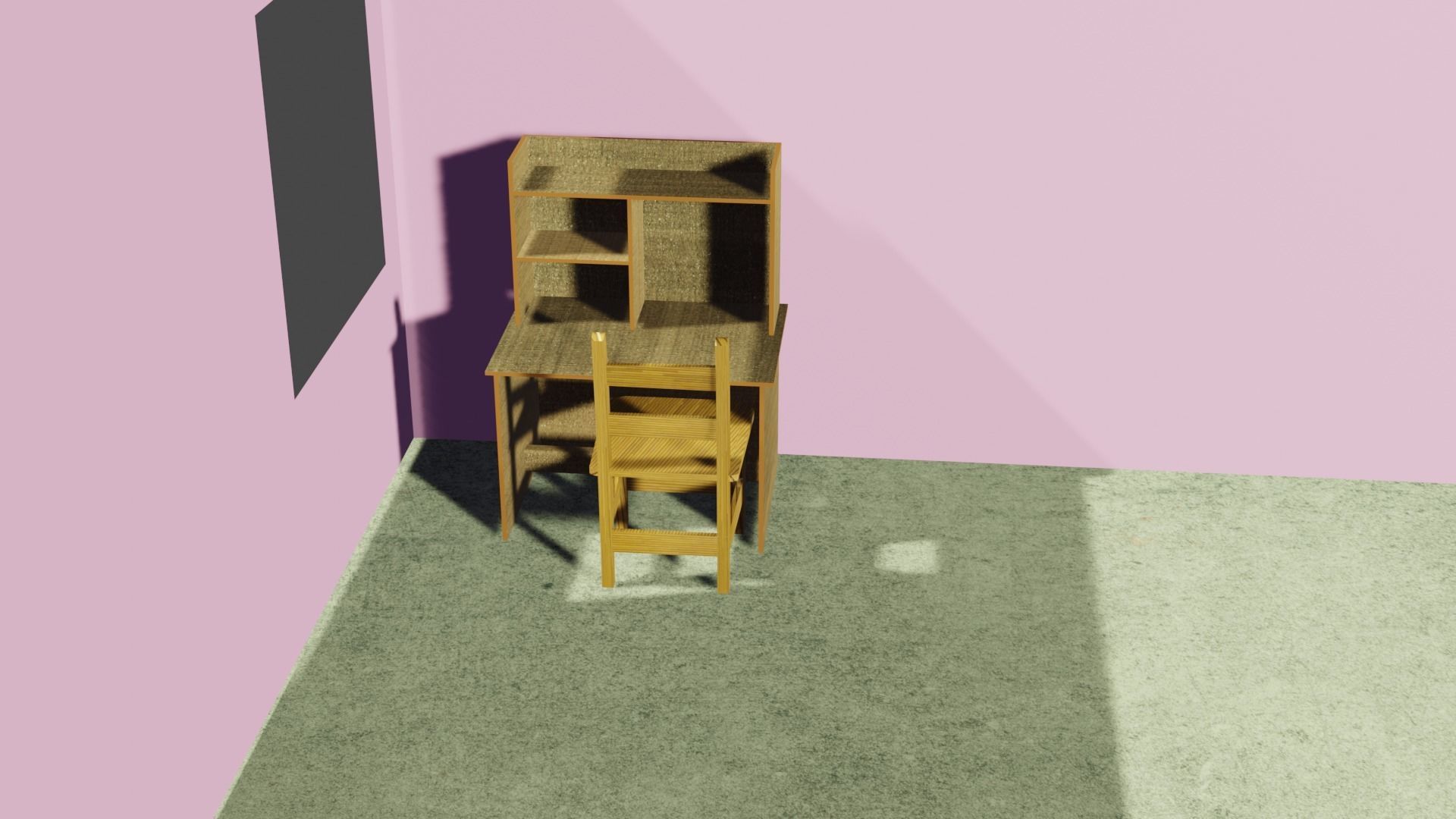 3d Study Table and Chair free VR / AR / low-poly 3D model | CGTrader