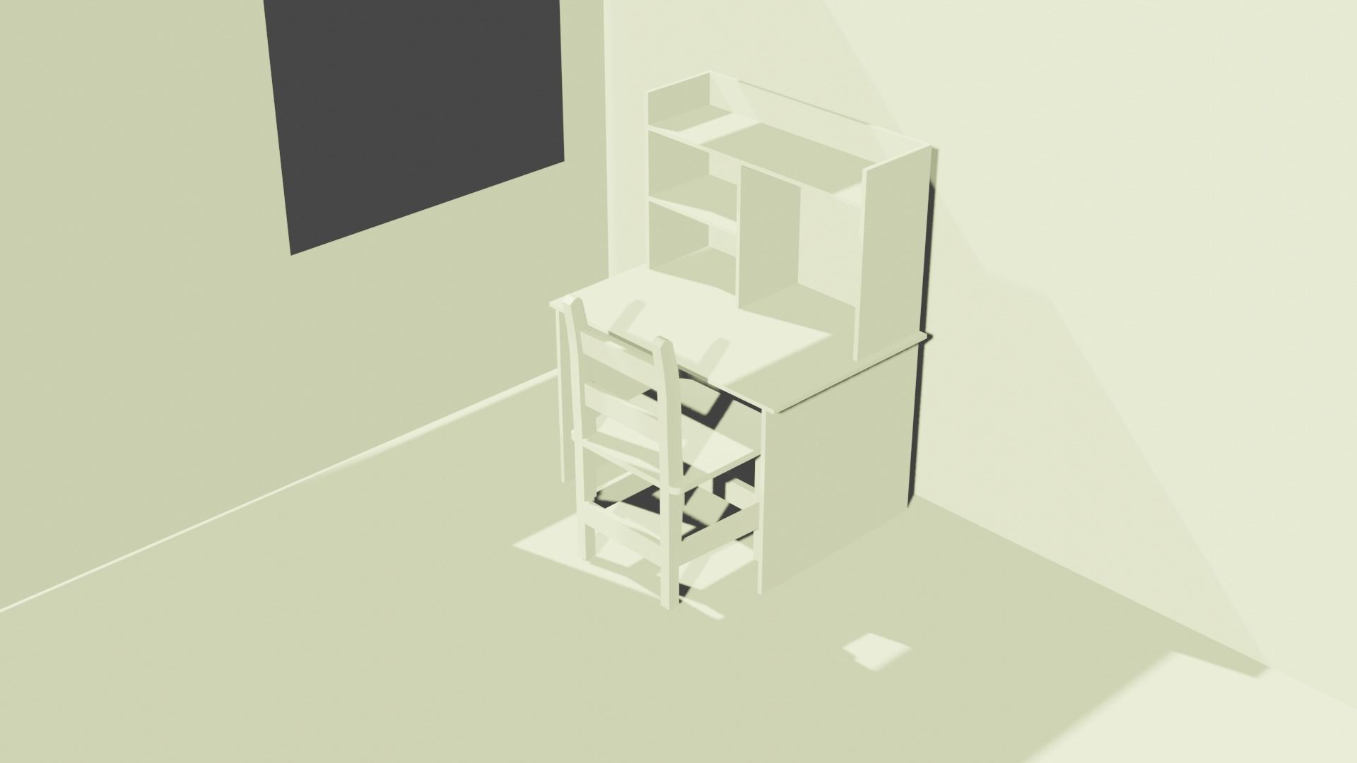 3d Study Table and Chair free VR / AR / low-poly 3D model | CGTrader