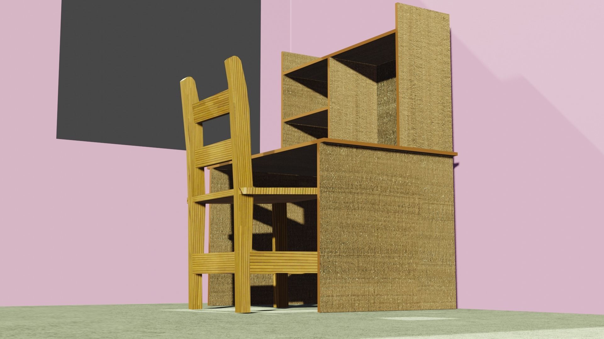 3d Study Table and Chair free VR / AR / low-poly 3D model | CGTrader