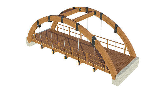Bridge Wooden 3D model | CGTrader
