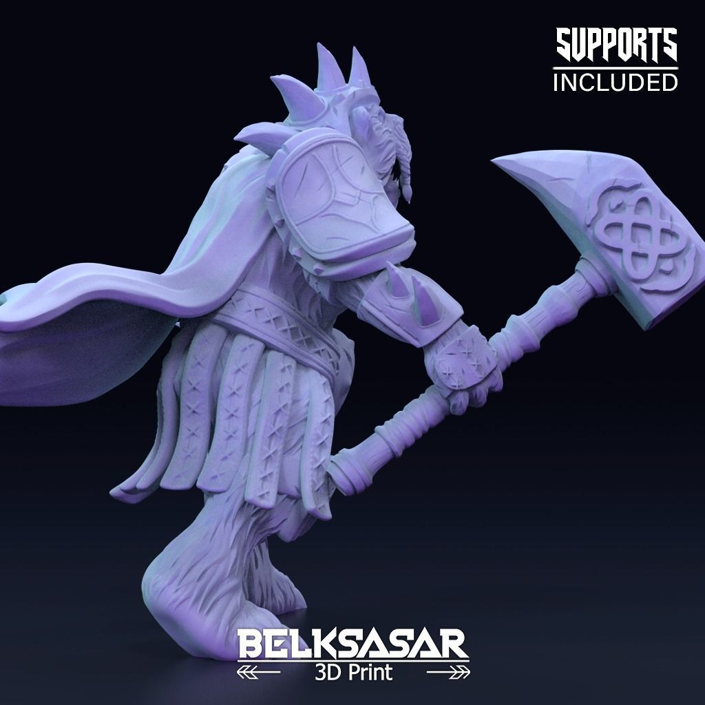 Werebear Leader 3D model 3D printable | CGTrader