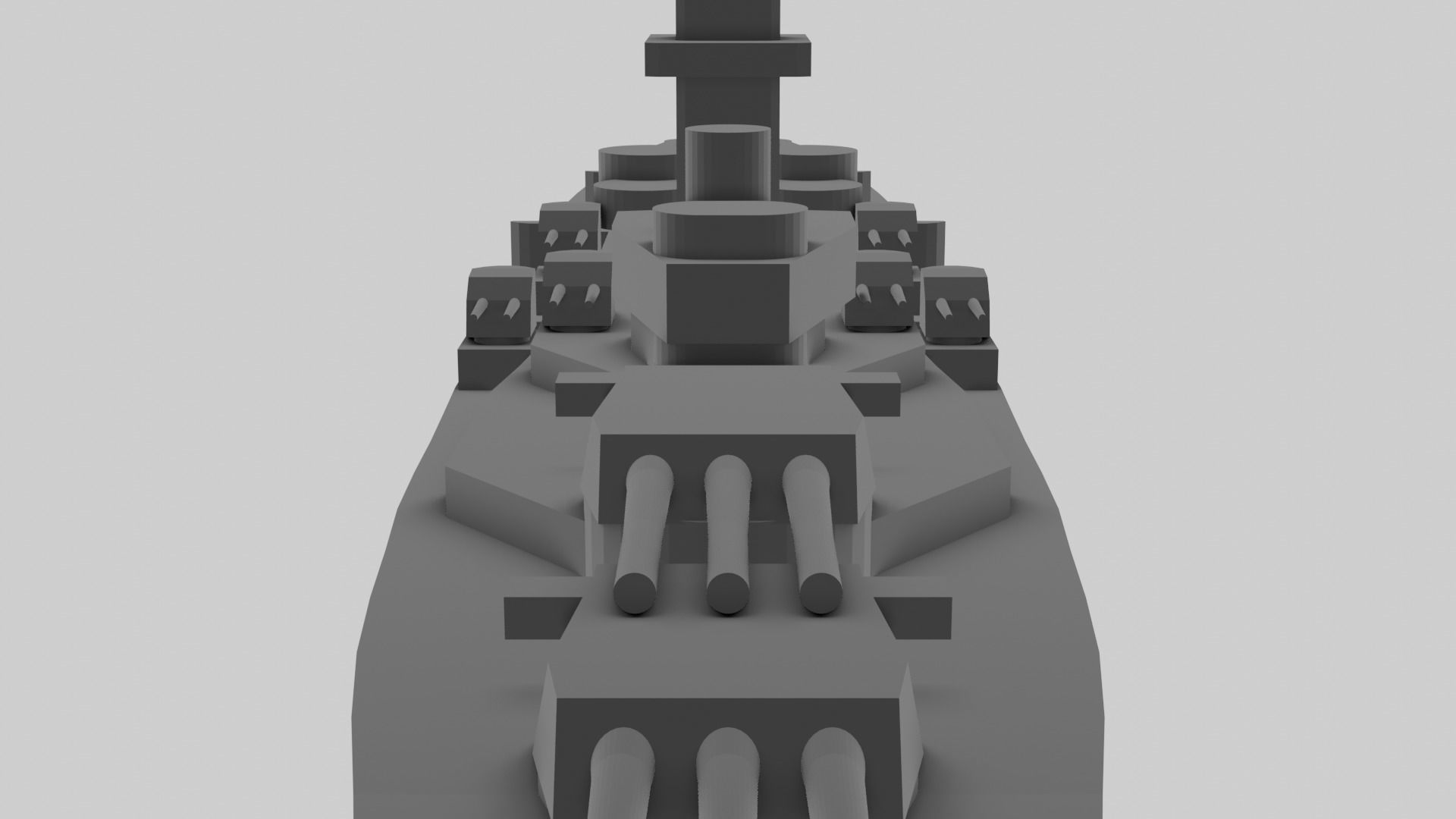 USS Iowa - Model for small scale printing 3D model 3D printable | CGTrader