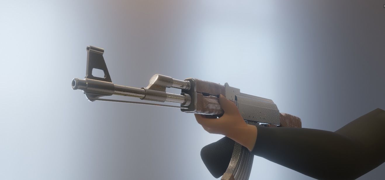 AK Weapon Model with Rigged Arms free 3D model rigged | CGTrader