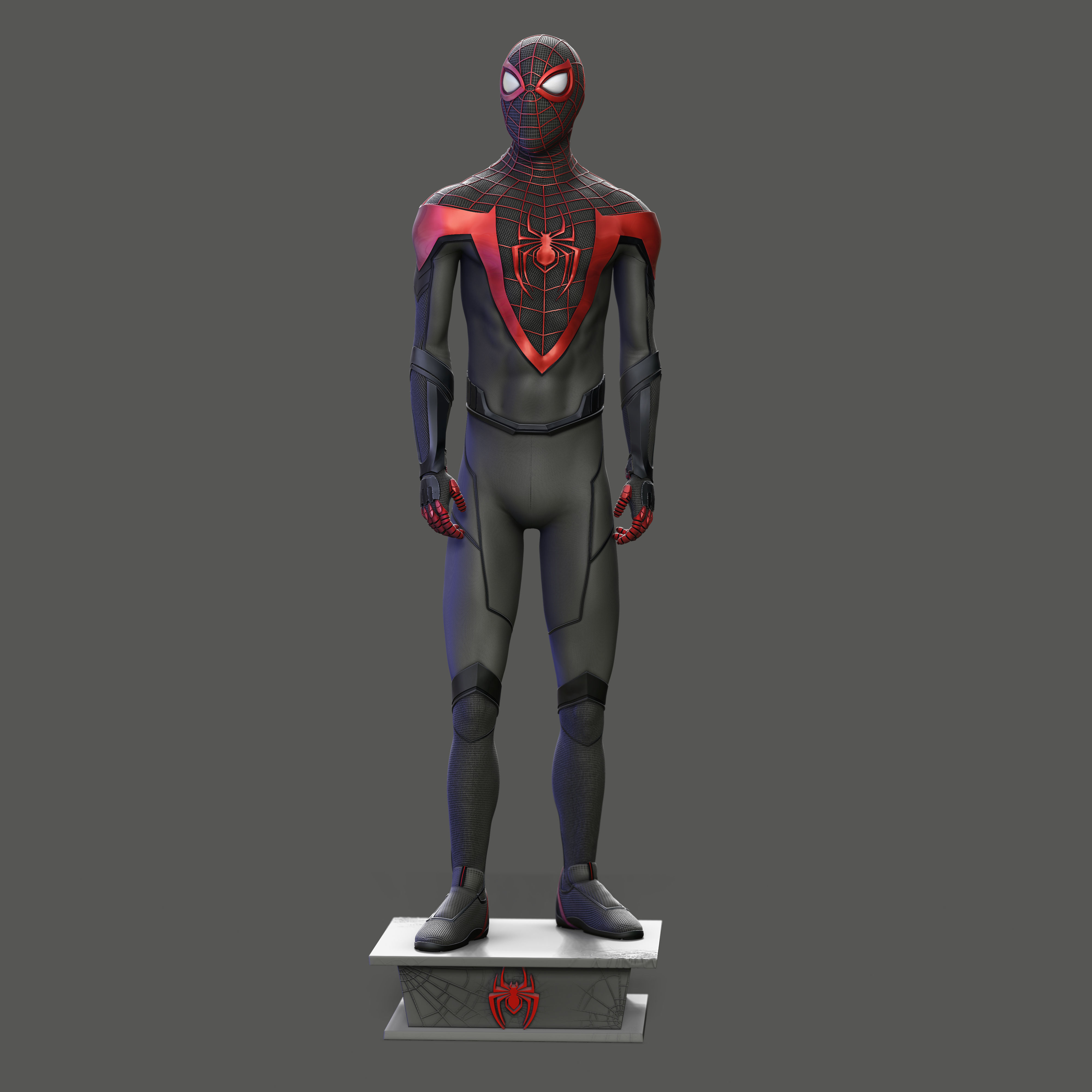 SPIDERMAN MILES MORALES STATUE 3D model 3D printable | CGTrader