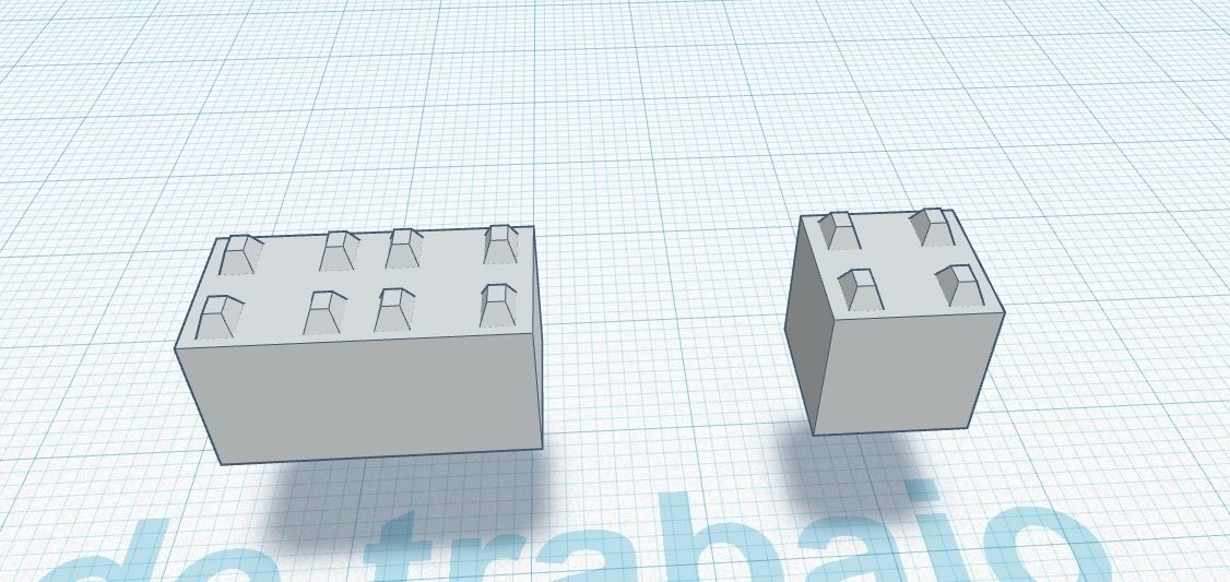lego Interlocking Concrete blocks scale h0 1-87 3D model 3D printable ...
