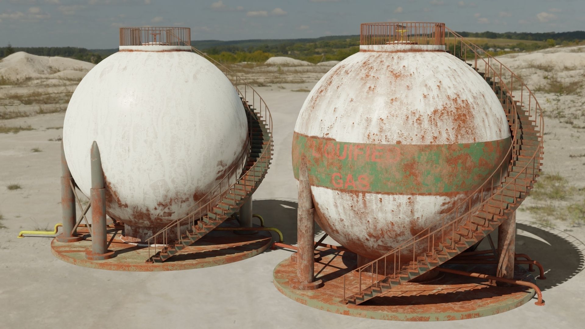 3D Model Collection Sphere tank VR / AR / low-poly | CGTrader