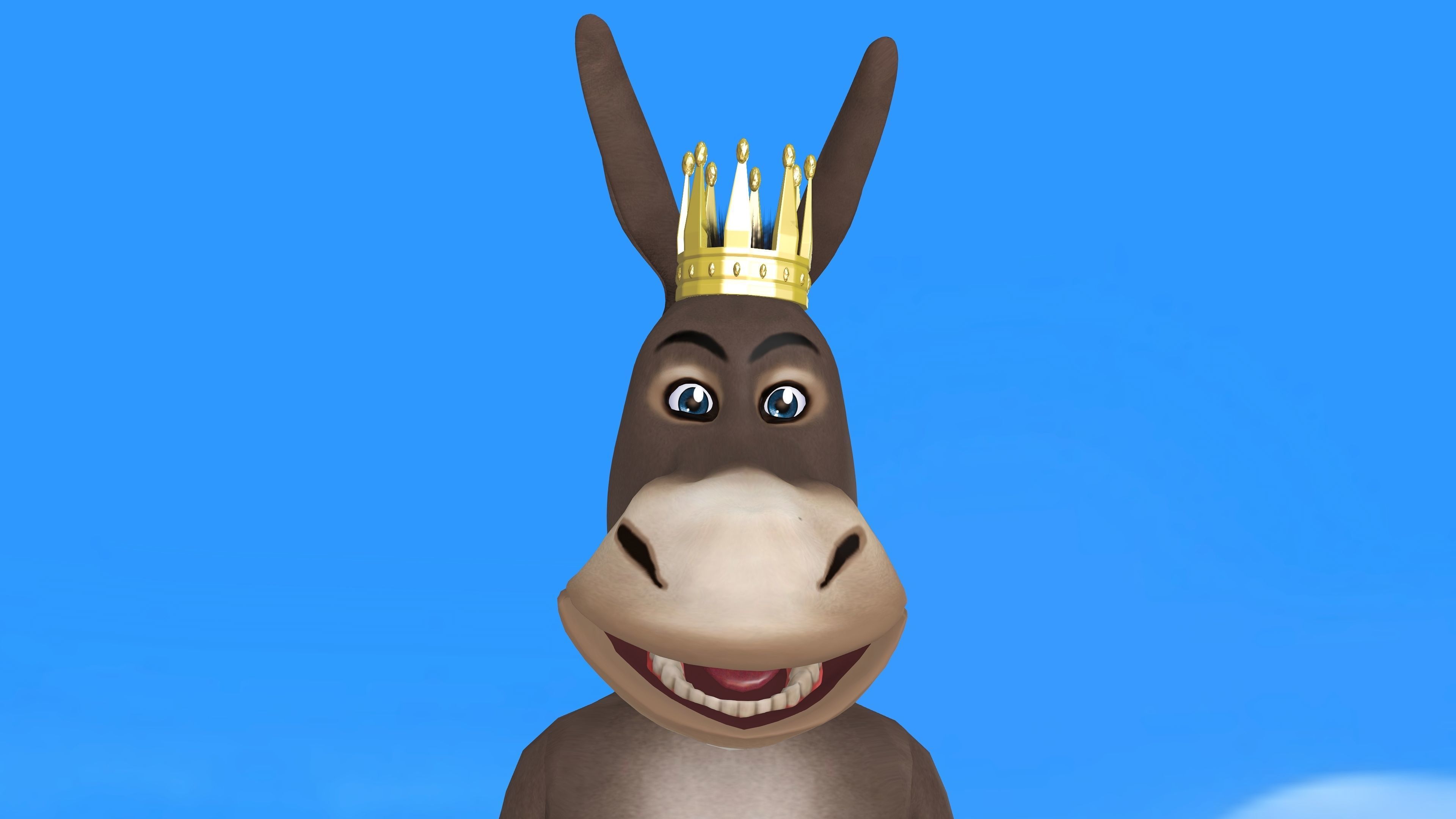 Toon Donkey with Animation 3D model animated rigged | CGTrader
