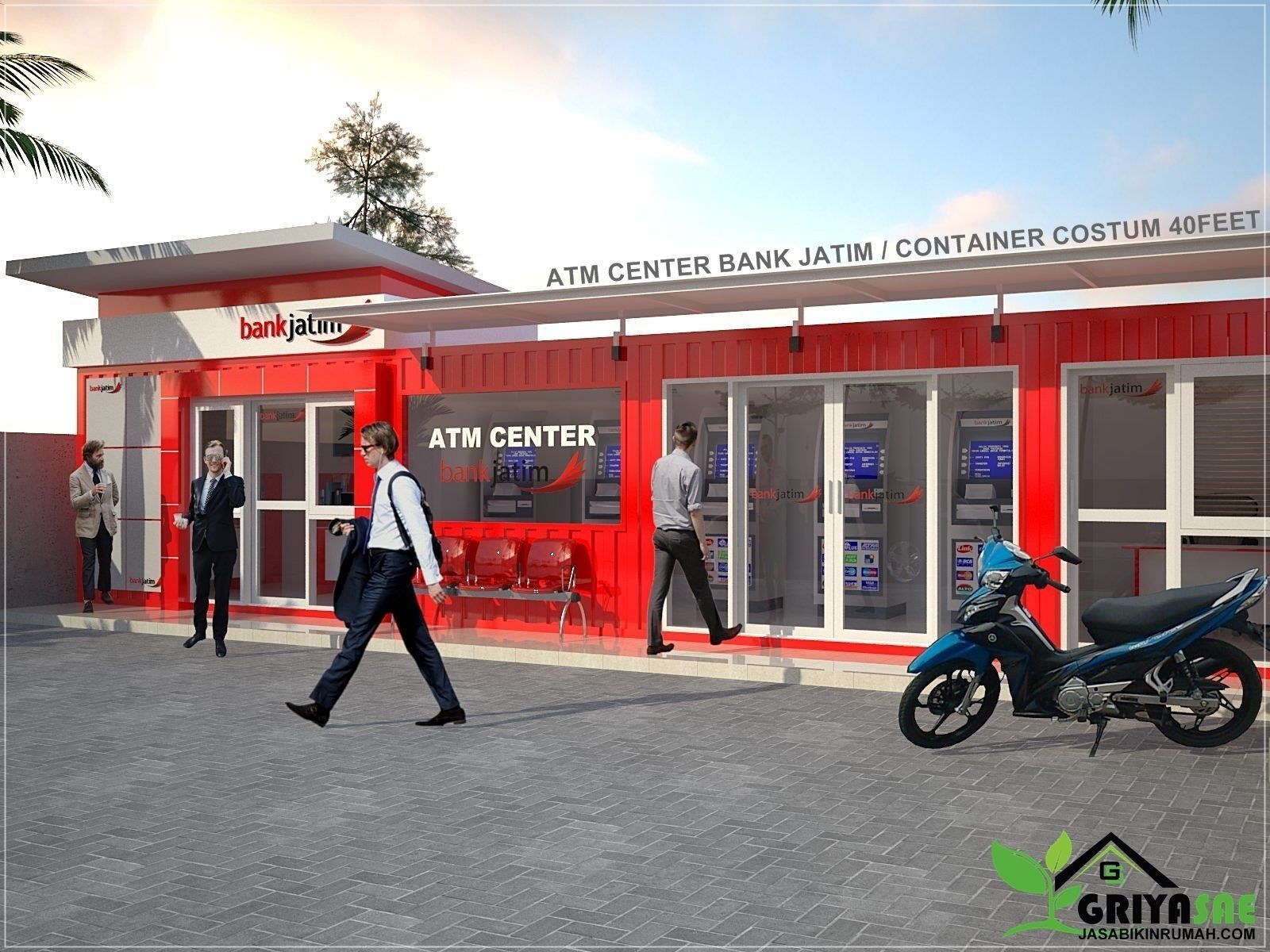 3D model Bank office from shipping container VR / AR / low-poly | CGTrader