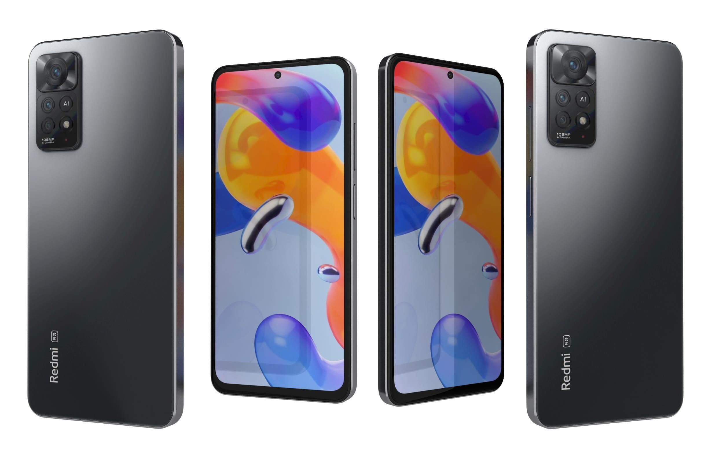 Xiaomi Redmi Note 11 Pro 5G Graphite Gray 3D model | CGTrader