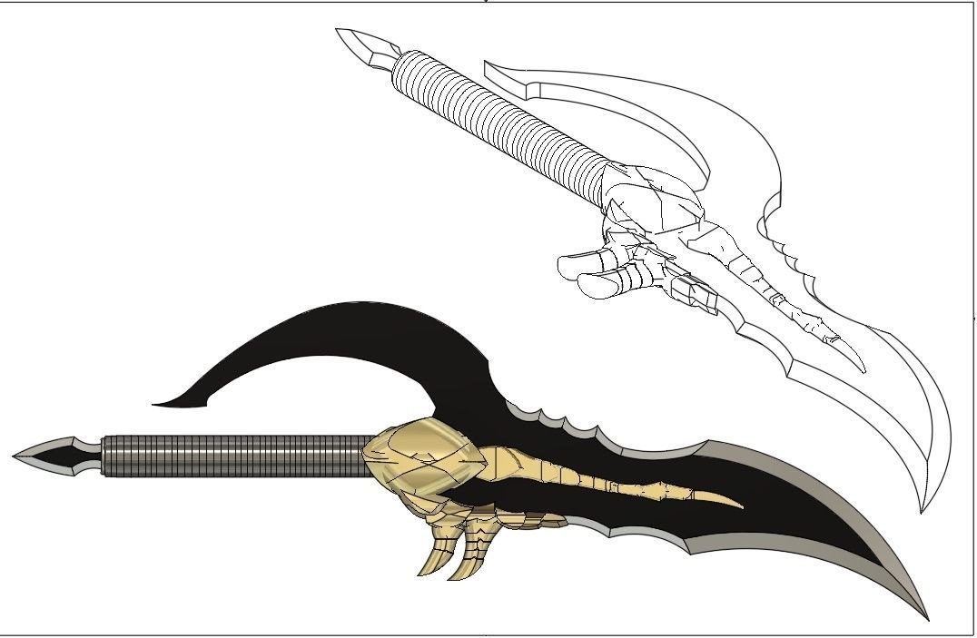 KASAKAS VENOM FANG FROM THE SOLO LEVELING MANHWA 3D model 3D printable ...
