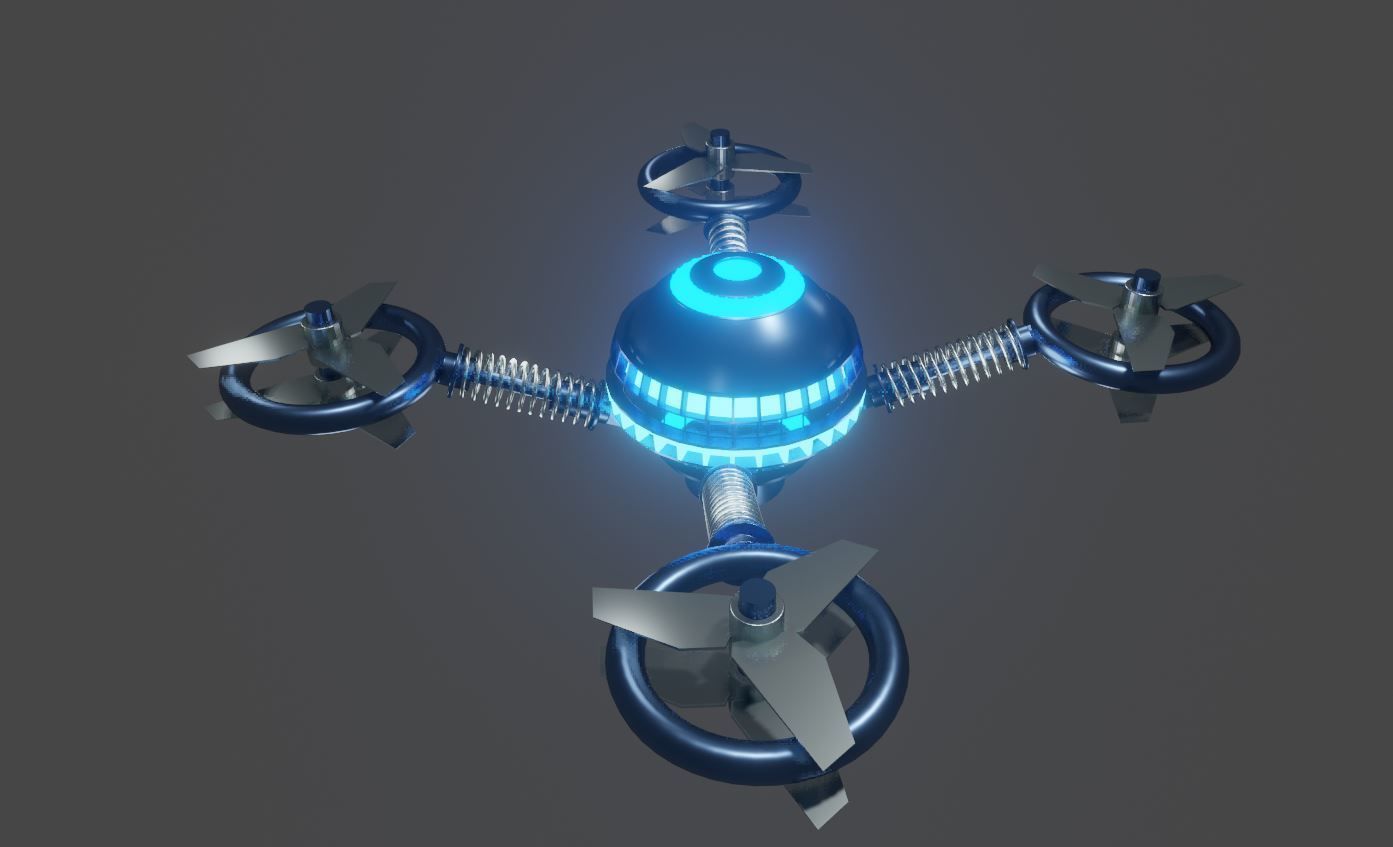 Sci-Fi Space Drone 3D Model 3D model | CGTrader