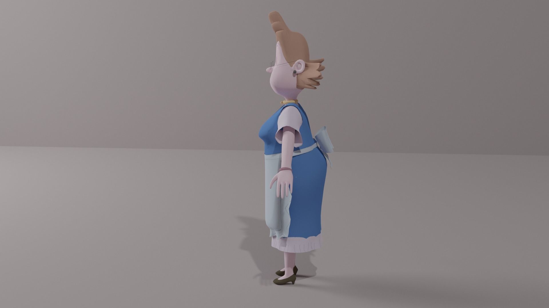 Beatrice cartoon character in dress 3D model | CGTrader
