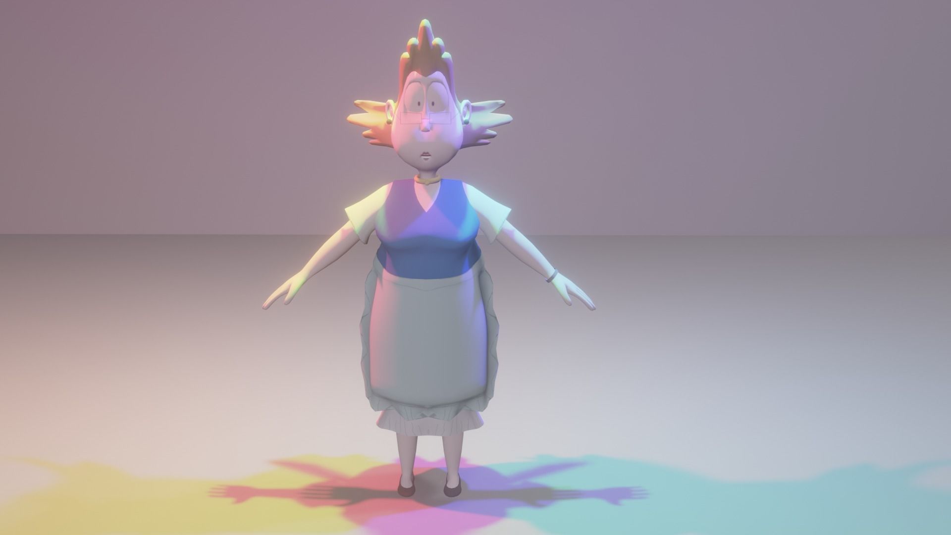 Beatrice cartoon character in dress 3D model | CGTrader