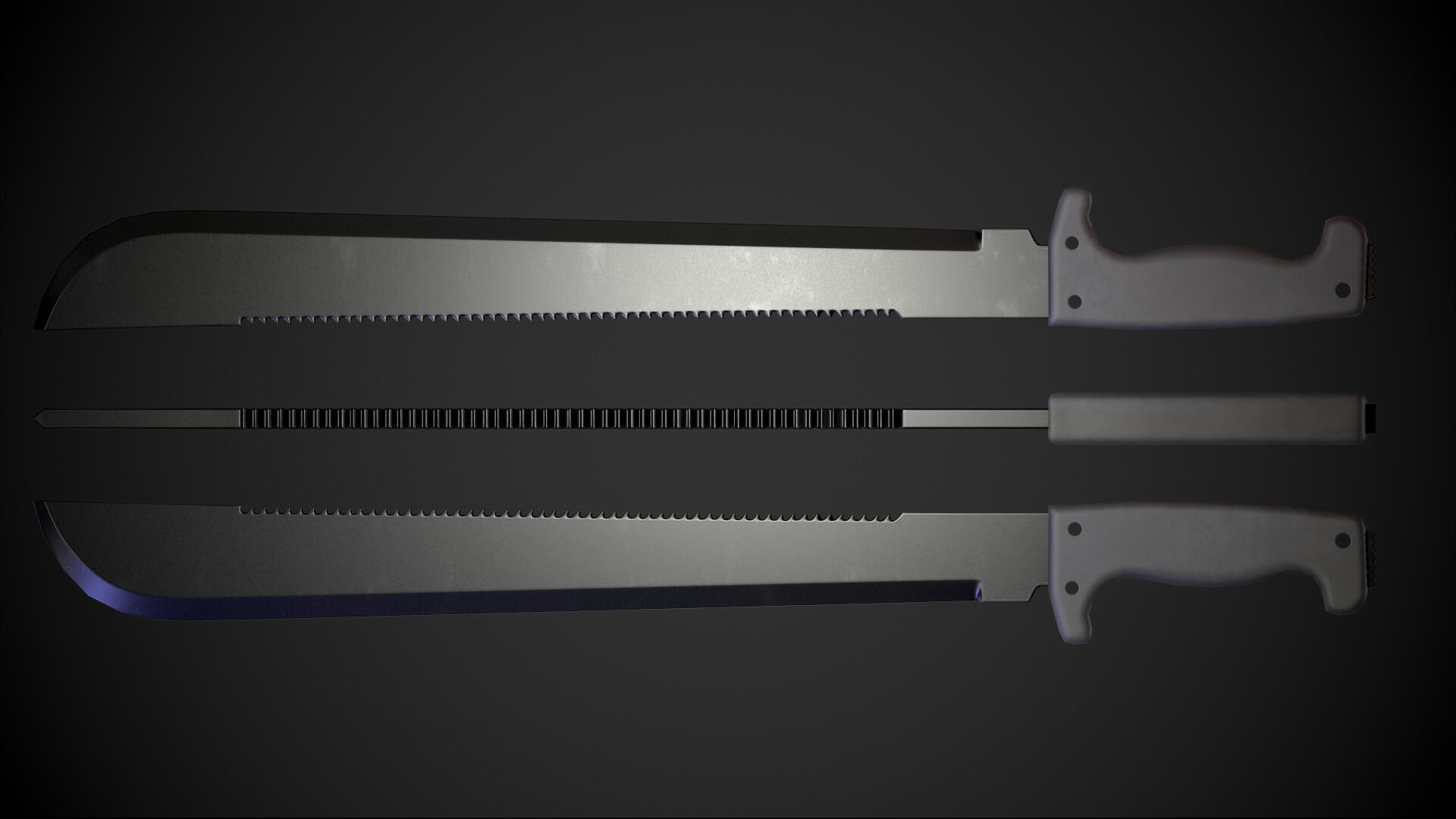 Machete Low-Poly knife free VR / AR / low-poly 3D model | CGTrader