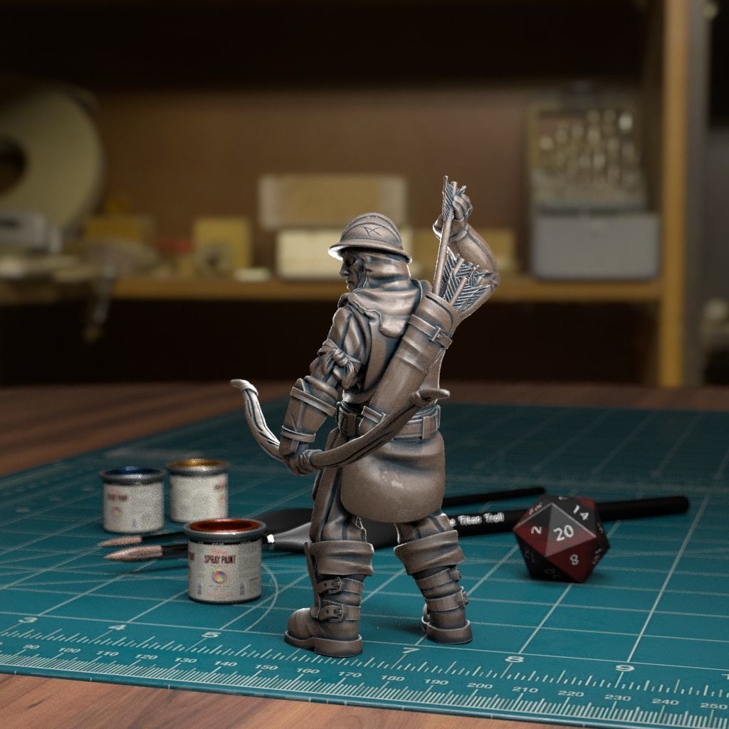 Guard Archer - Pre-Supported 3D model 3D printable | CGTrader