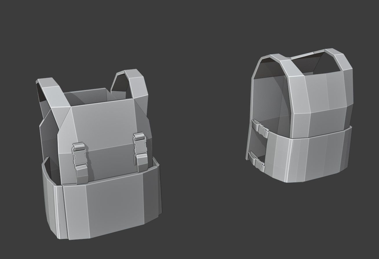 3D model Armoured Vests Low Poly Pack VR / AR / low-poly | CGTrader
