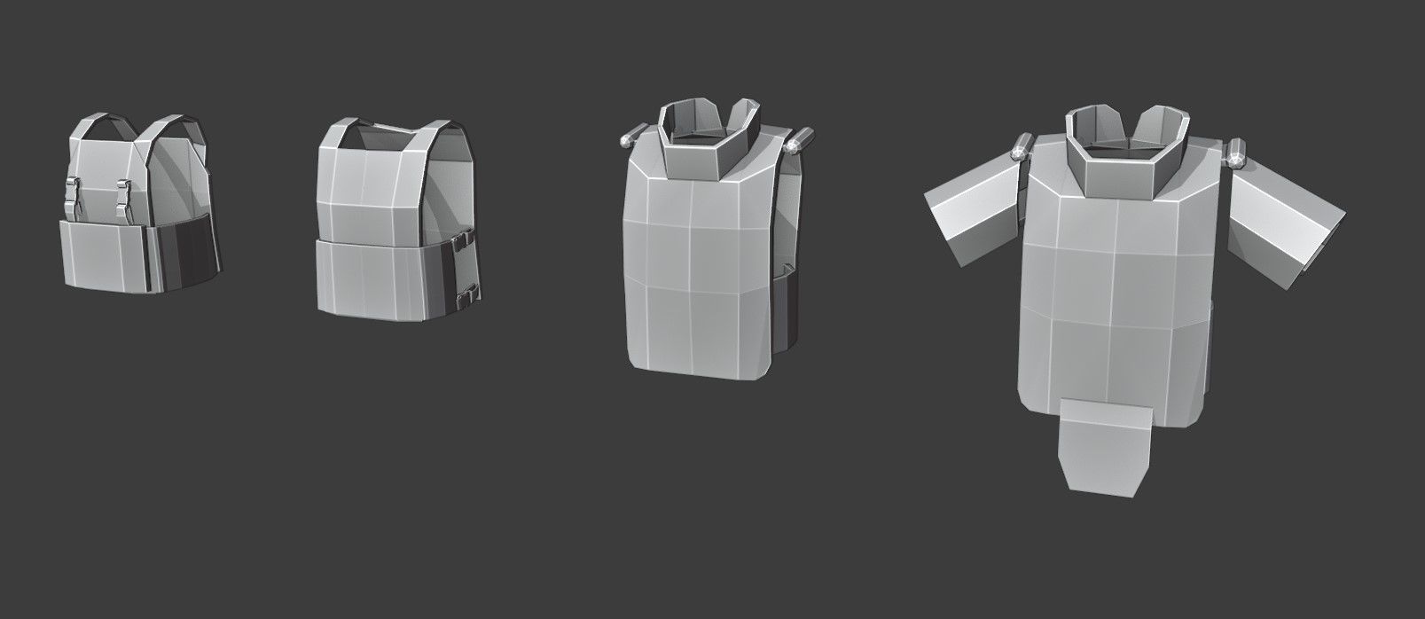 3D model Armoured Vests Low Poly Pack VR / AR / low-poly | CGTrader