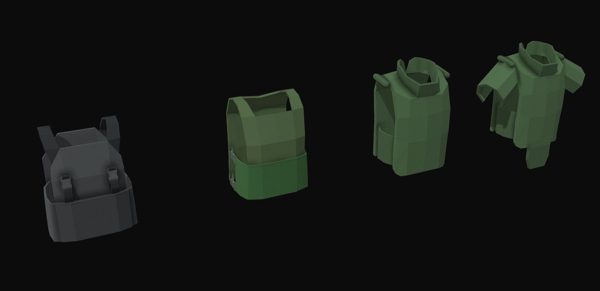 3D model Armoured Vests Low Poly Pack VR / AR / low-poly | CGTrader