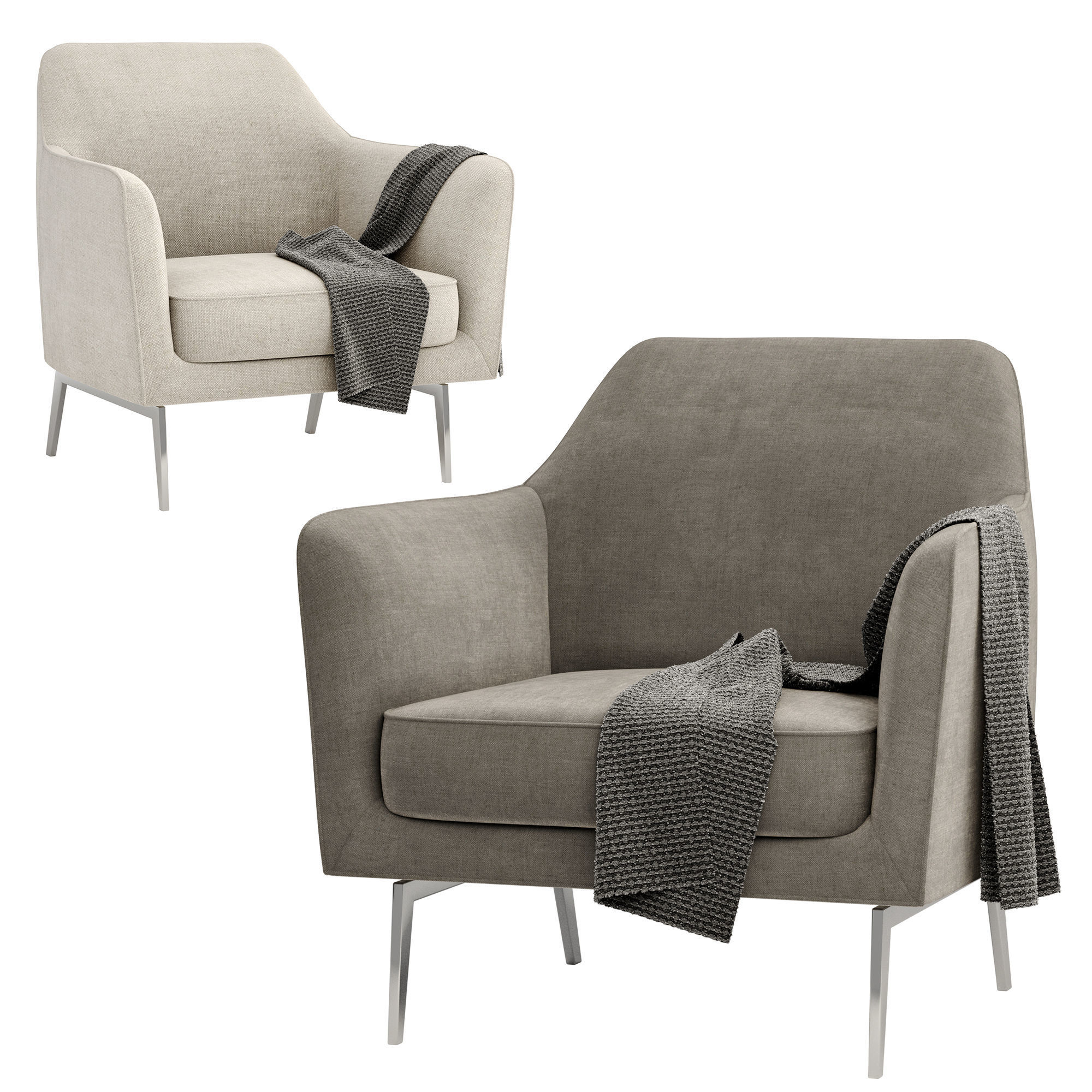LUCE Armchair by FLEXFORM 3D model | CGTrader
