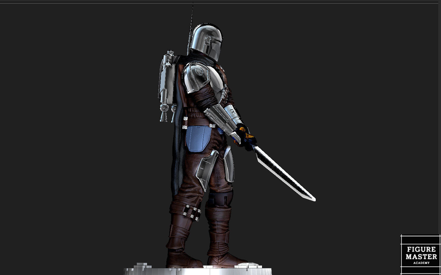 MANDALORIAN MANDO BOOK OF BOBA FETT DISNEY DARKSABER STATUE 3D model 3D ...