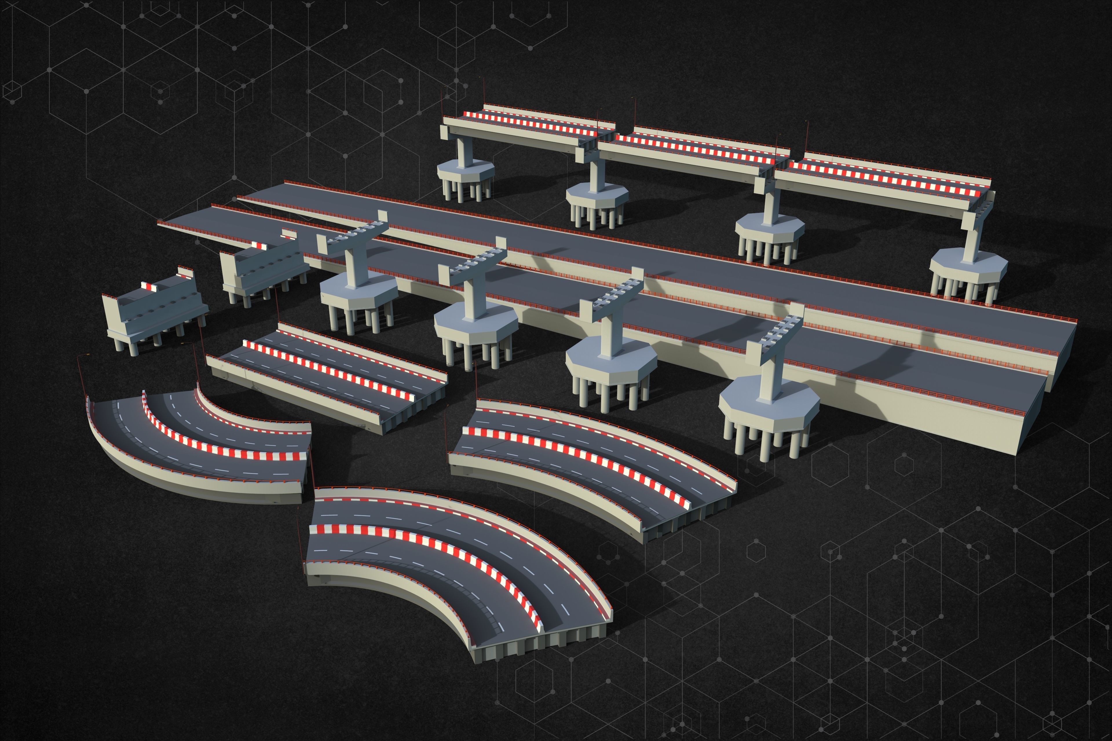 Overpass Modular Pack 3D model | CGTrader