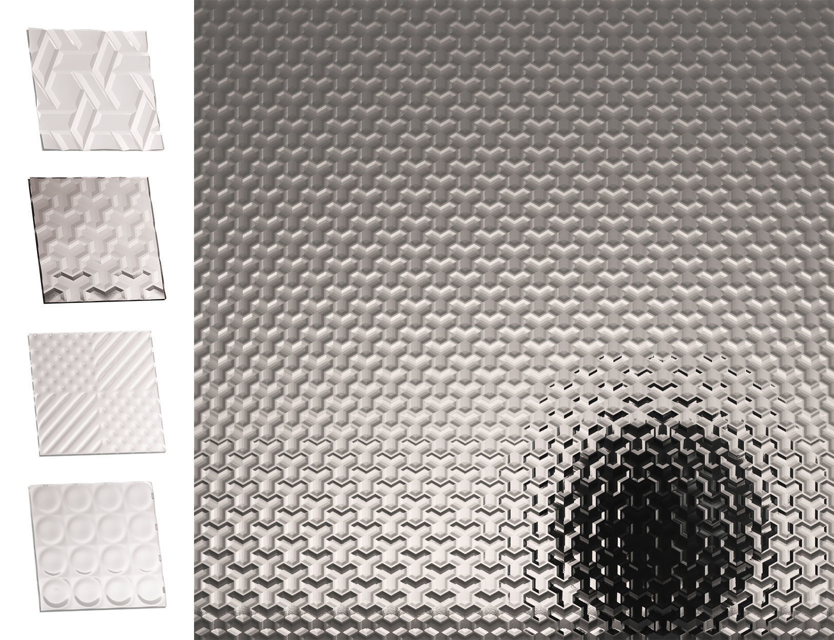 Texture Fluted Glass Set 15 VR / AR / low-poly | CGTrader