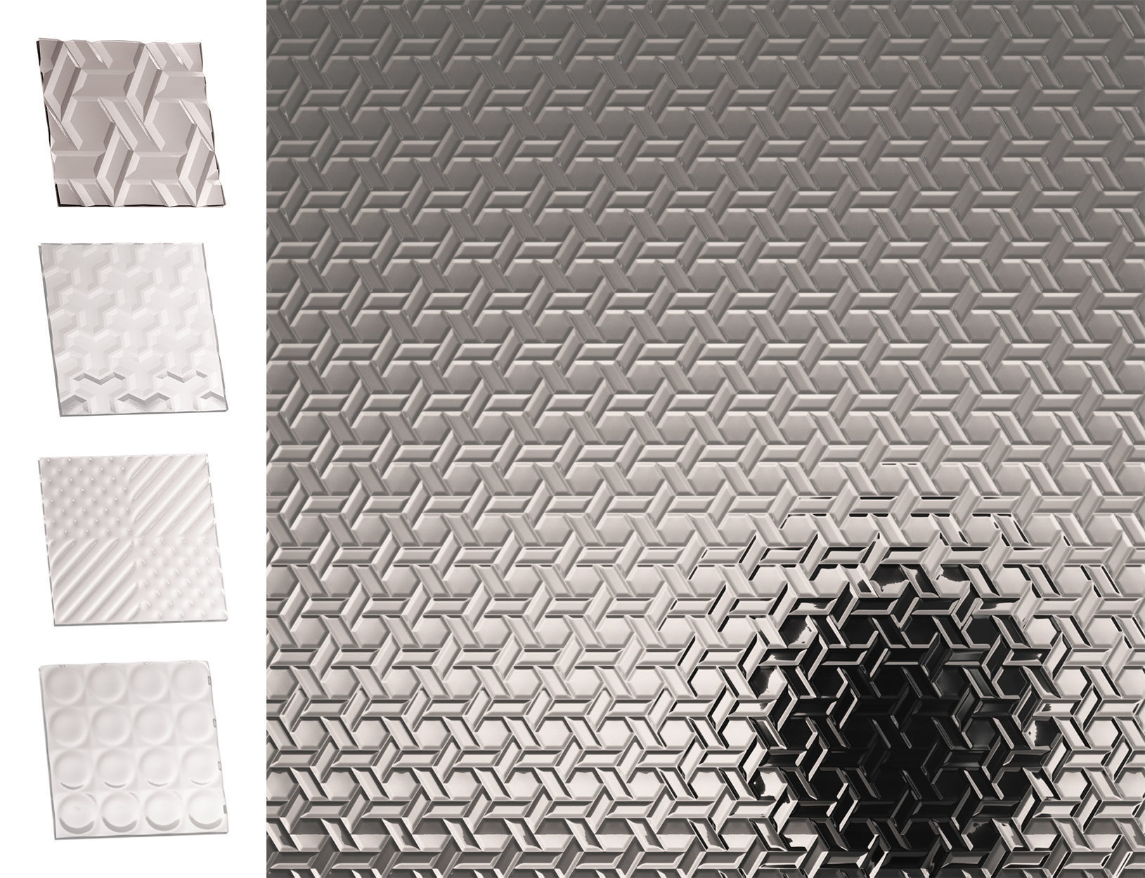 Texture Fluted Glass Set 15 VR / AR / low-poly | CGTrader