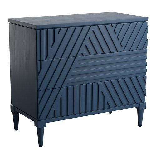 Colby Blue Drawer Chest 3D model | CGTrader