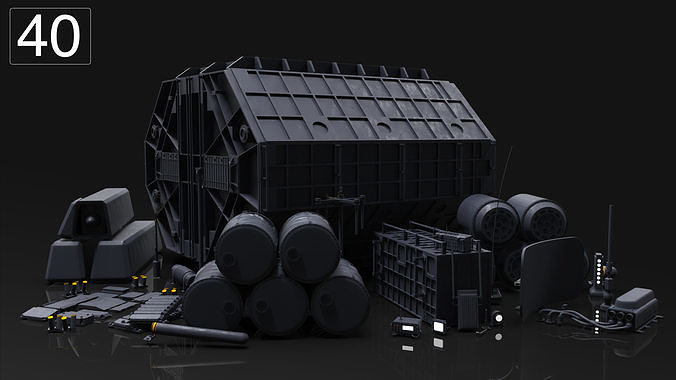 40 SUBD Military Vehicle Kitbash Elements 3D model | CGTrader