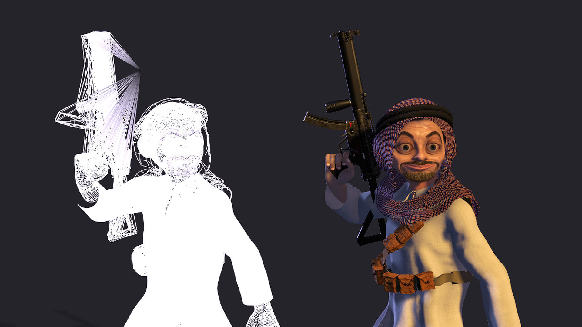 Sniper High quality character full Rigged and Animated 3D model ...