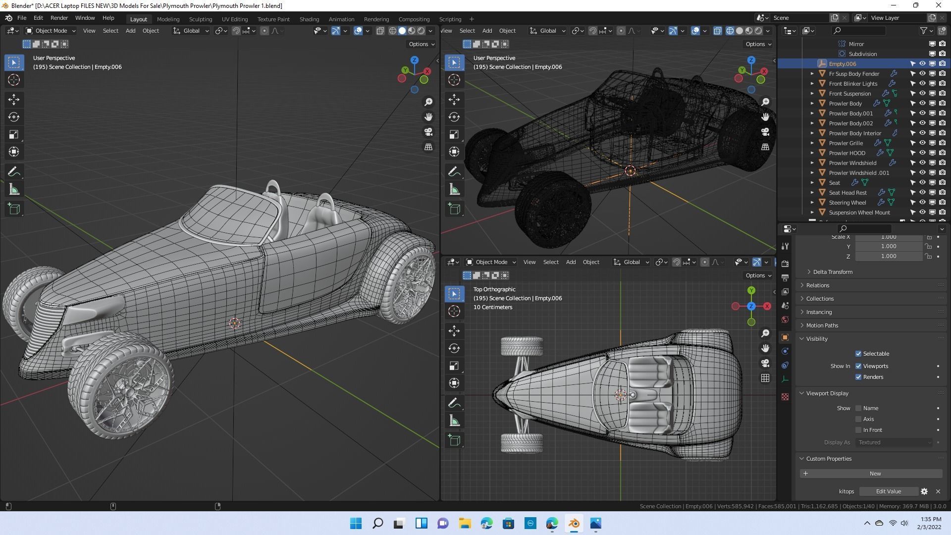 Plymouth Prowler 3D Model 3D model | CGTrader