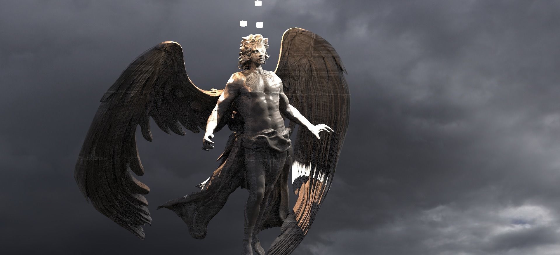 Devine Arch Angel Curved Wings 3D model | CGTrader
