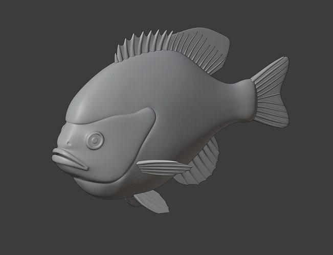 Bluegill fish 3D printing model 3D model 3D printable | CGTrader