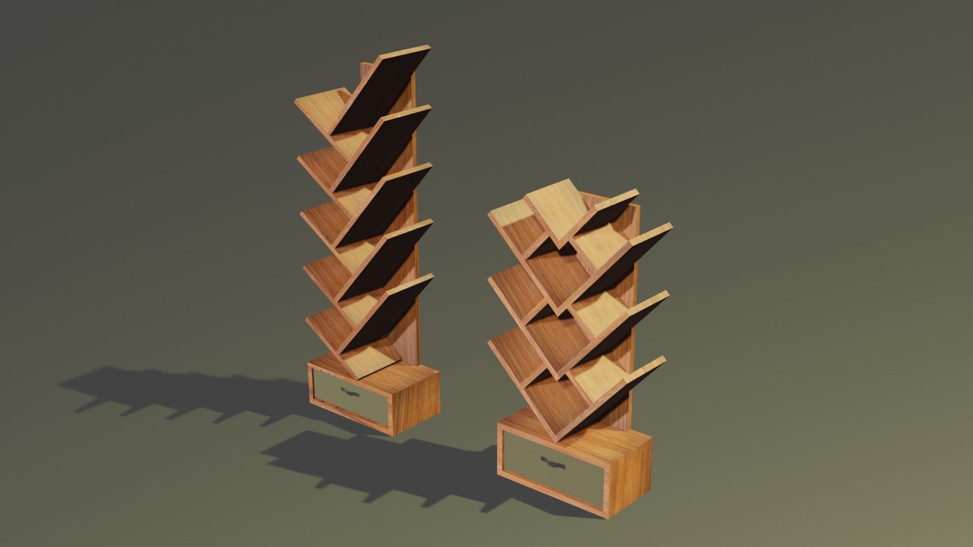3D Tree BookShelf free VR / AR / low-poly 3D model | CGTrader