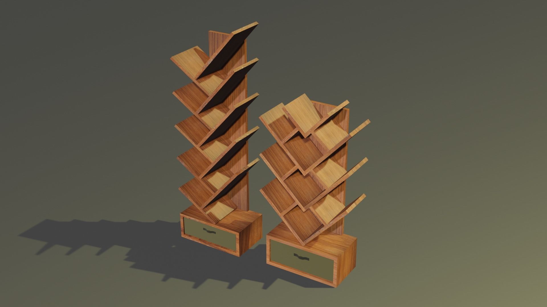 3D Tree BookShelf free VR / AR / low-poly 3D model | CGTrader