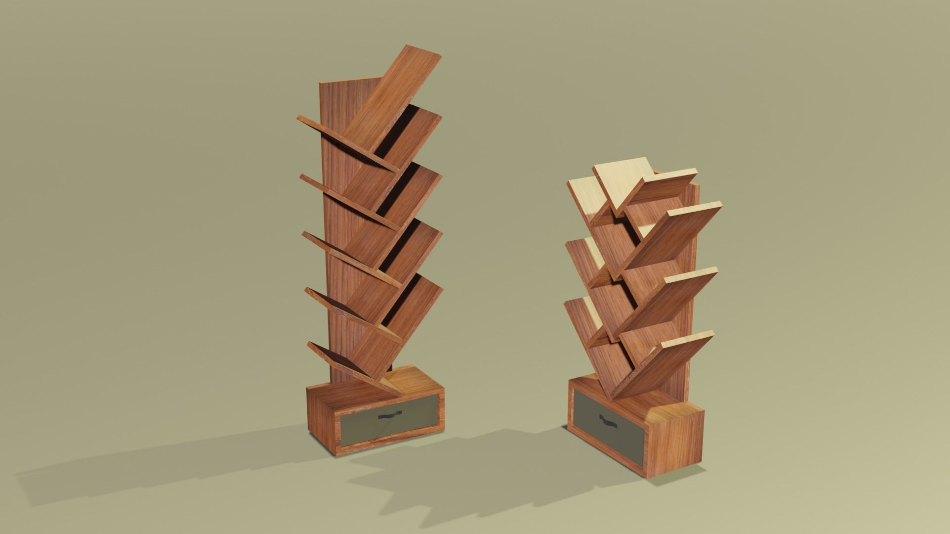3D Tree BookShelf free VR / AR / low-poly 3D model | CGTrader