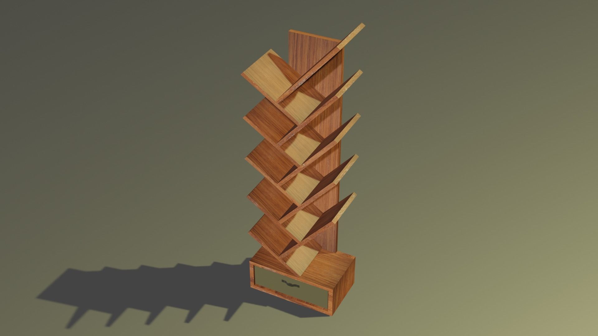 3D Tree BookShelf free VR / AR / low-poly 3D model | CGTrader