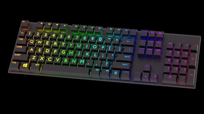 RGB Keyboard 3D model | CGTrader