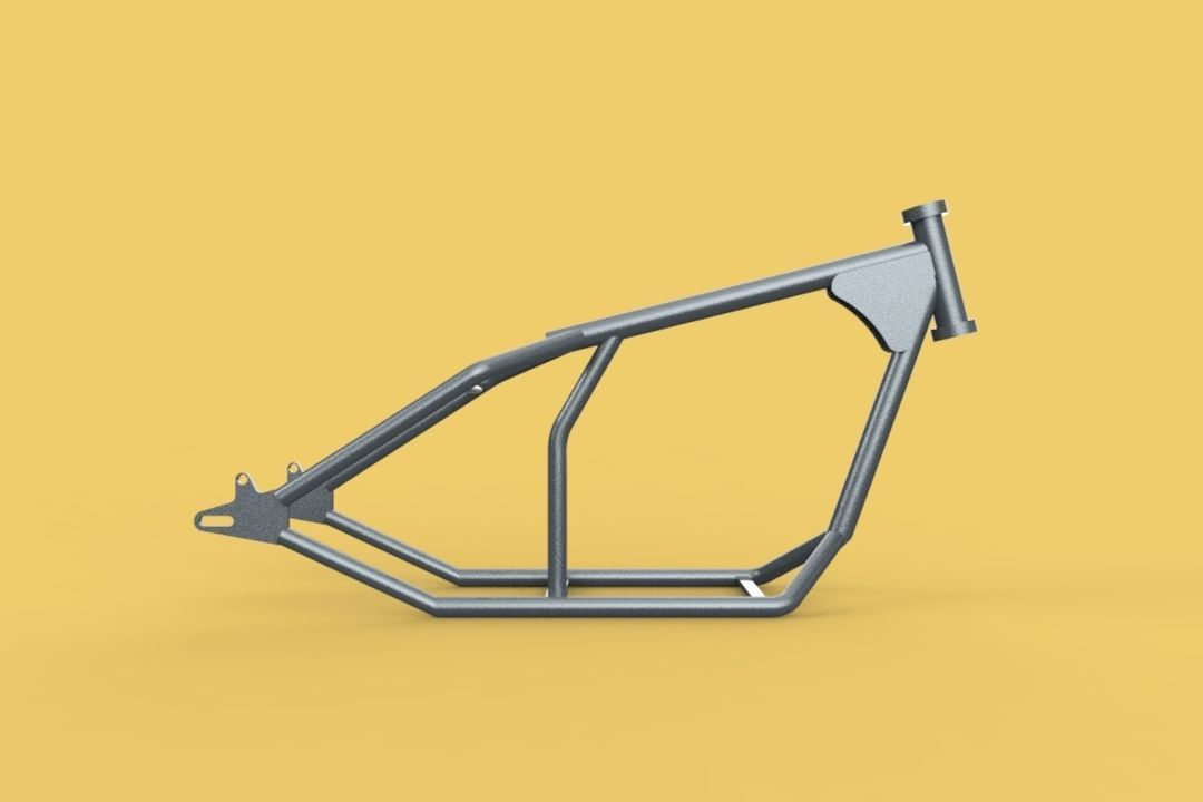 CHOPPER MOTORCYCLE MOTORBIKE FRAME CHASSIS 3D model | CGTrader