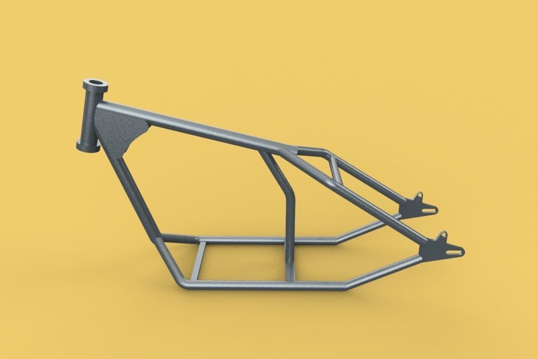 CHOPPER MOTORCYCLE MOTORBIKE FRAME CHASSIS 3D model | CGTrader