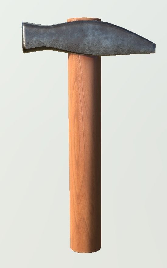 3D model Game Ready LP Hammer Blacksmith Viking Medieval PBR VR / AR ...