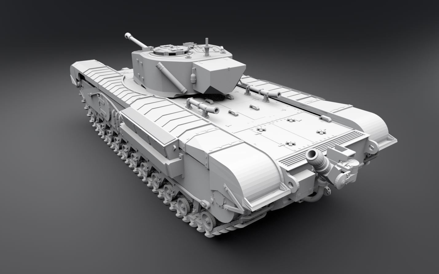 Churchill Tank scale model 3D model 3D printable | CGTrader