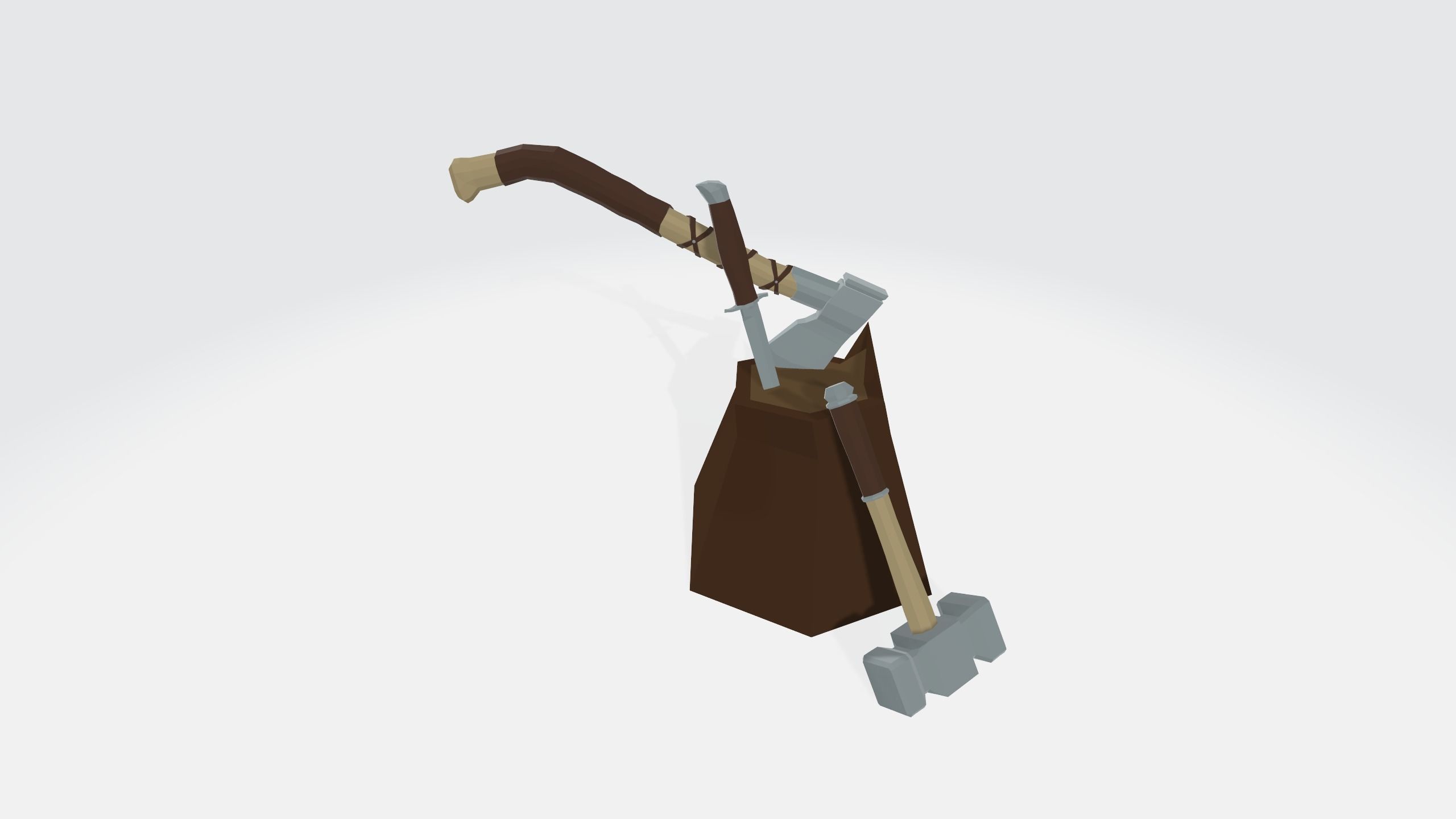 Low-poly steel tool set 3D model | CGTrader