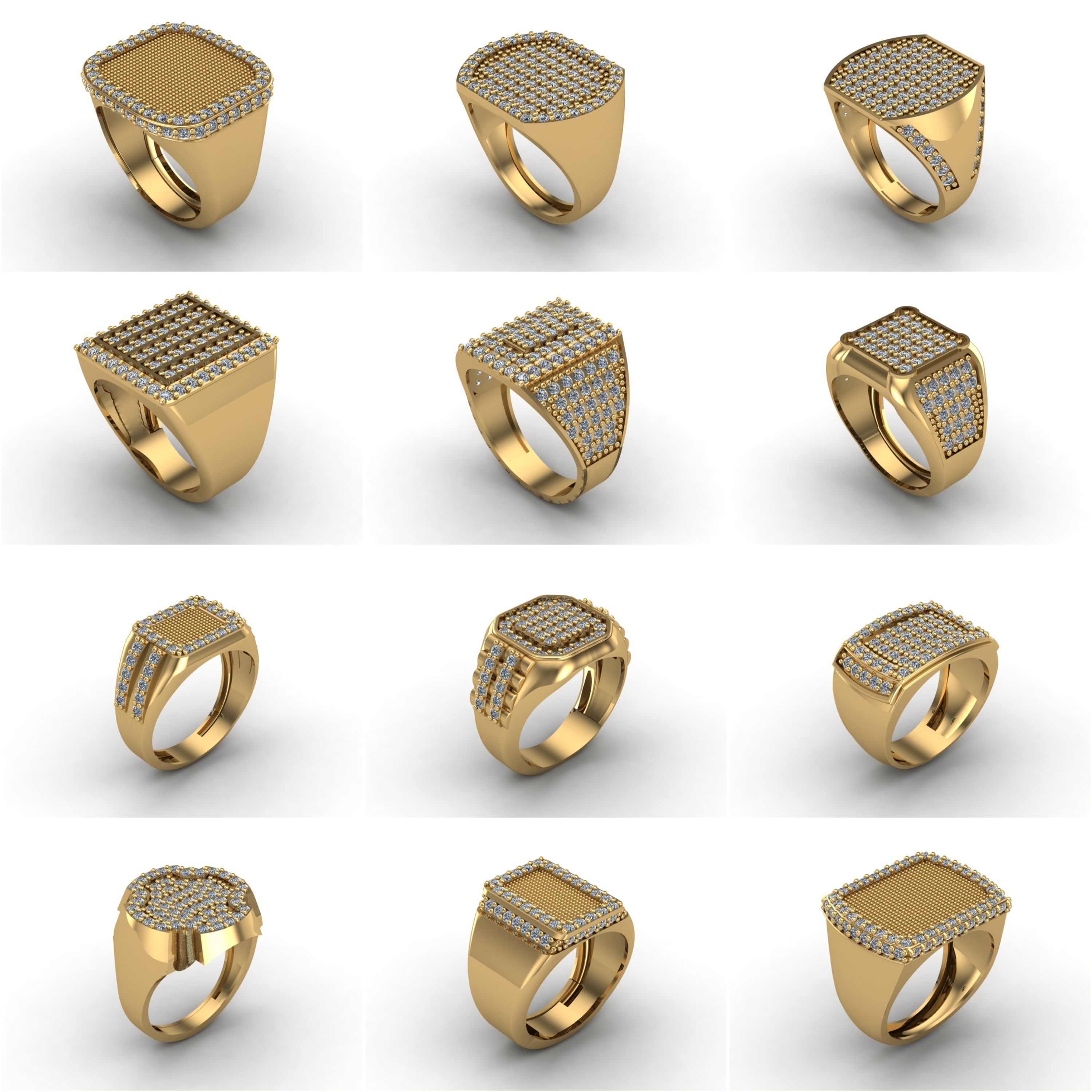 44 Files - Gent Ring With Stone Series 3DM Model Stone printable 3D ...