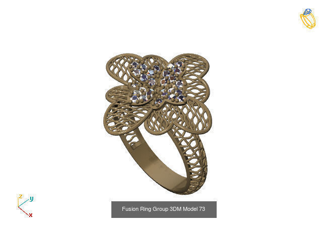 100 Fusion Women Ring Womens Rings Models 3DM 3D Model Collection 3D printable | CGTrader